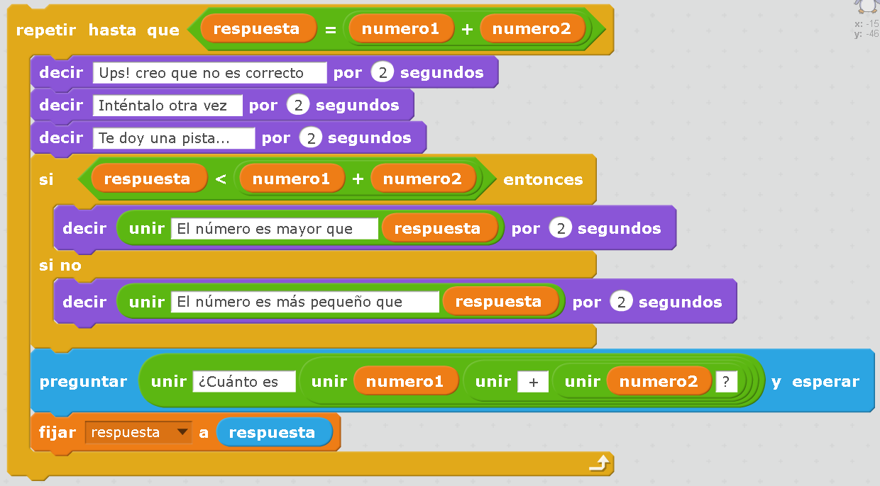 Trabajando las matemáticas con Scratch – Programamos